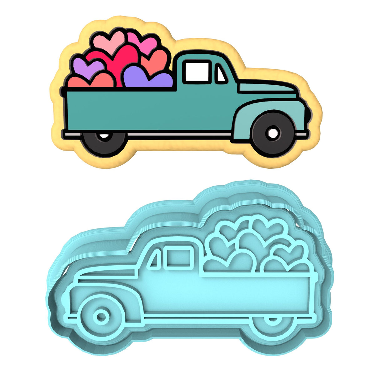 valentine-heart-truck-cookie-cutter-stamp-stencil-1-763886_1200x1200 ...